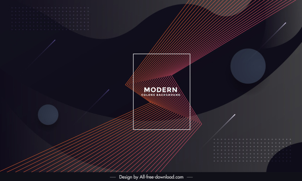 Technology background 3d box lines sketch dark design Free vector in ...