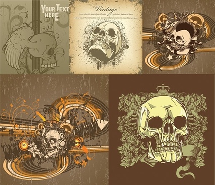 Skull vector pack Free vector in Encapsulated PostScript eps ( .eps ...