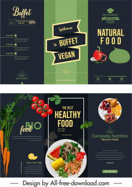Menu cover template elegant classic brown design Free vector in ...