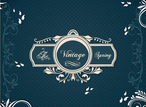 Vintage spring floral background Free vector in Encapsulated PostScript ...
