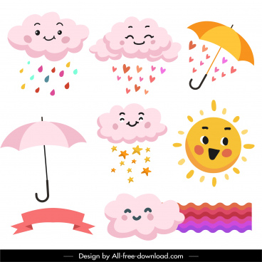 Weather Vector Symbols Free vector in Adobe Illustrator ai ( .ai ...