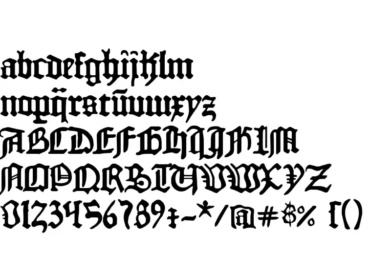 Gutenberg Textura Font in truetype .ttf opentype .otf format free and ...
