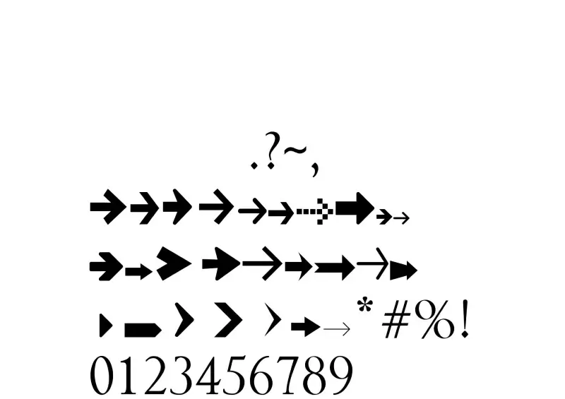 Arrows Font in truetype .ttf opentype .otf format free and easy ...