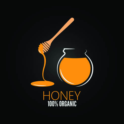 Black style honey poster vector Vectors graphic art designs in editable ...
