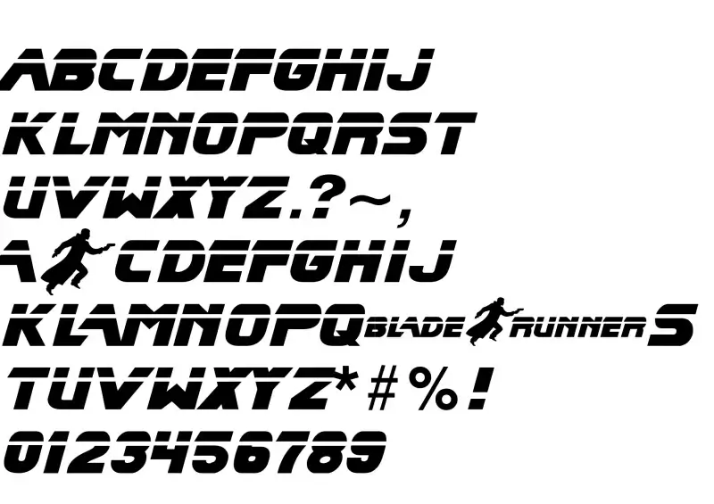 Blade Runner Movie Font Font in truetype .ttf opentype .otf format free ...