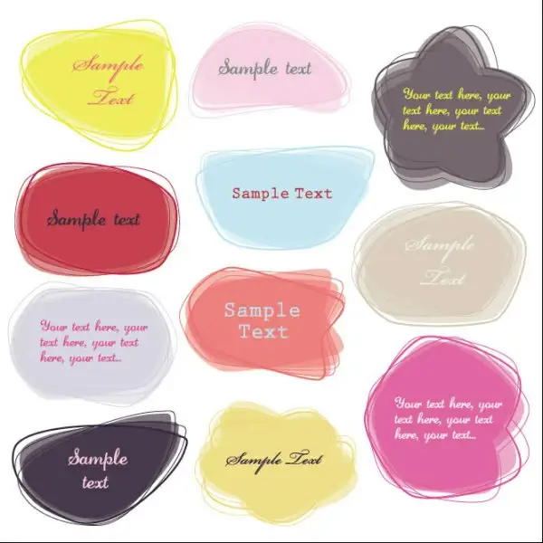 Cartoon cute labels vector Vectors graphic art designs in editable .ai ...