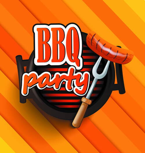 Creative barbeque elements background Vectors graphic art designs in ...