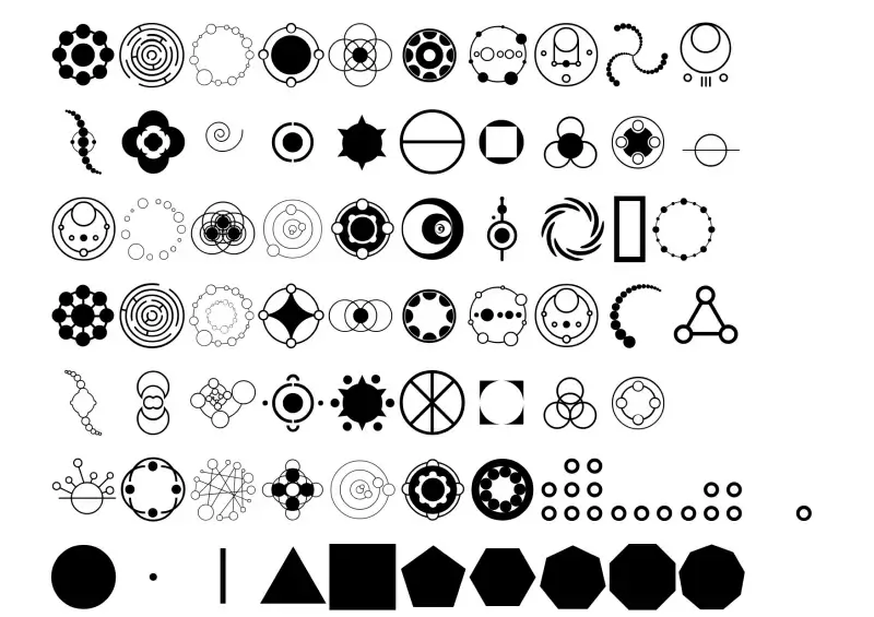 Circles and sticks Font in truetype .ttf opentype .otf format free and ...