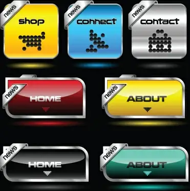 Colorful menu vector vectors newest