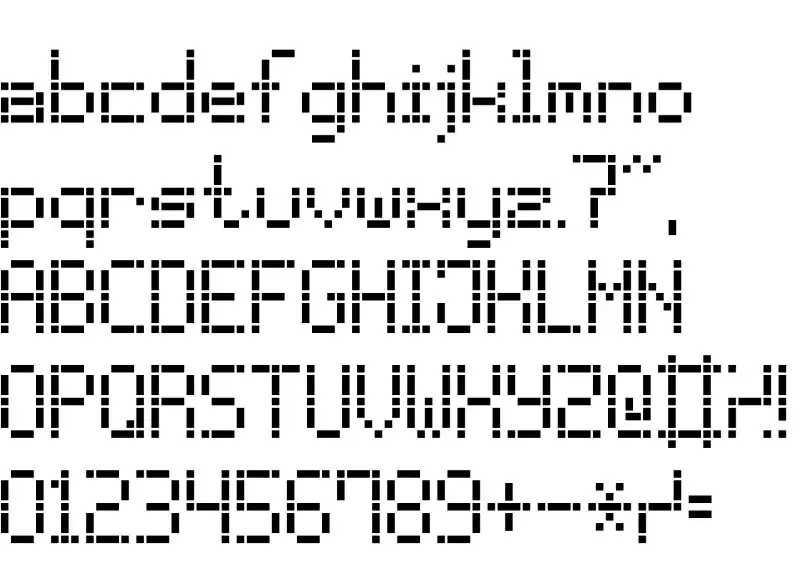 Dash Dot LCD-7 Font in truetype .ttf opentype .otf format free and easy ...