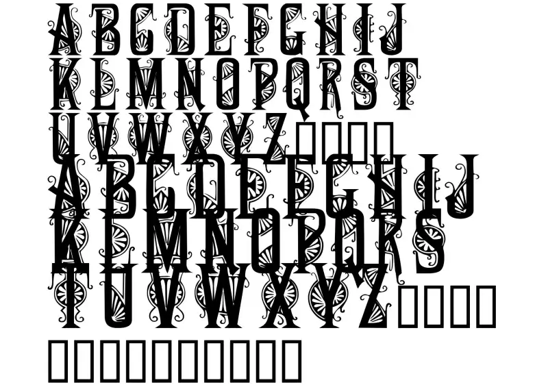 Art Nouveau Caps Font in truetype .ttf opentype .otf format free and ...