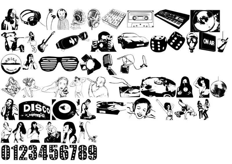 Virtual DJ Font in truetype .ttf opentype .otf format free and easy ...