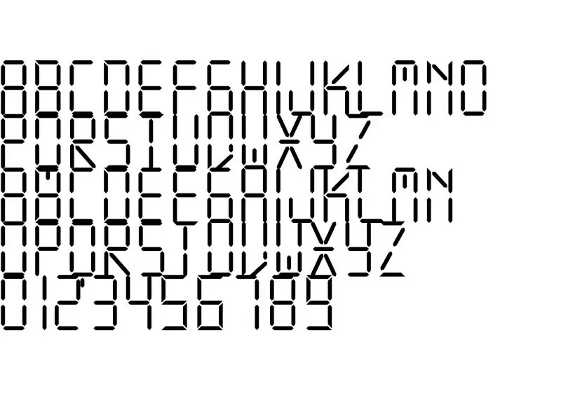 Digital Display TFB Font in truetype .ttf opentype .otf format free and ...