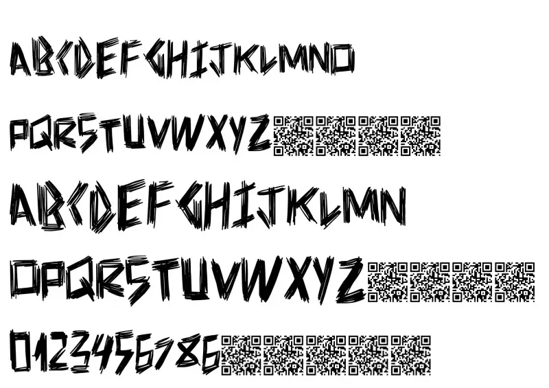 Scratched Letters Font in truetype .ttf opentype .otf format free and ...