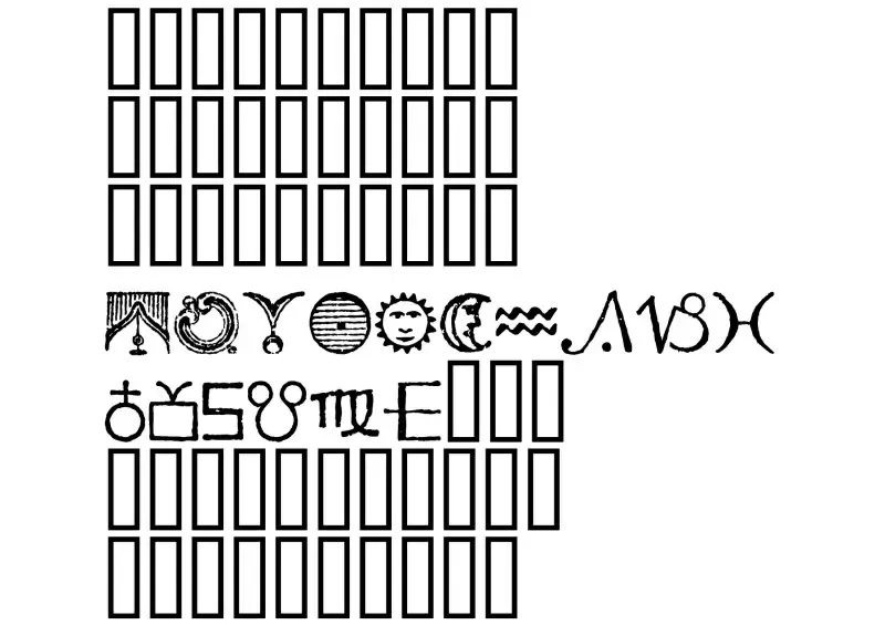 Harry Potter and the Dingbats Font in truetype .ttf opentype .otf ...