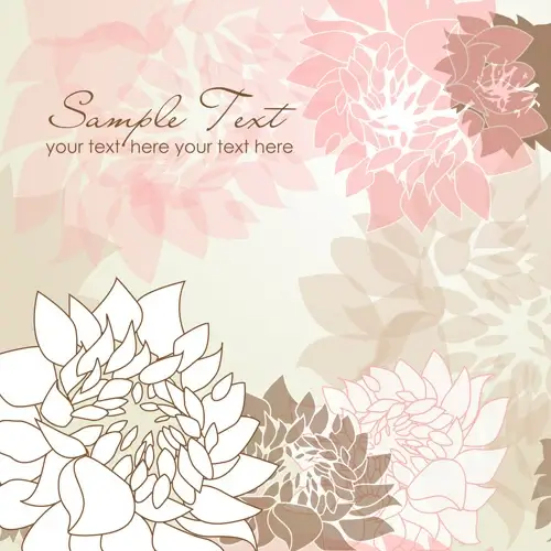 Flowers background design elements vector Vectors graphic art designs in editable .ai .eps .svg ...