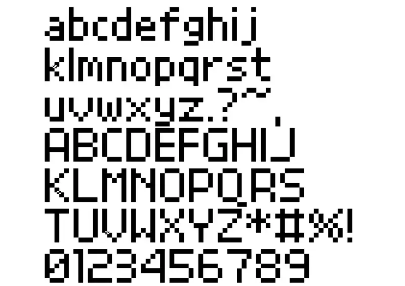 Common Pixel Font in truetype .ttf opentype .otf format free and easy ...