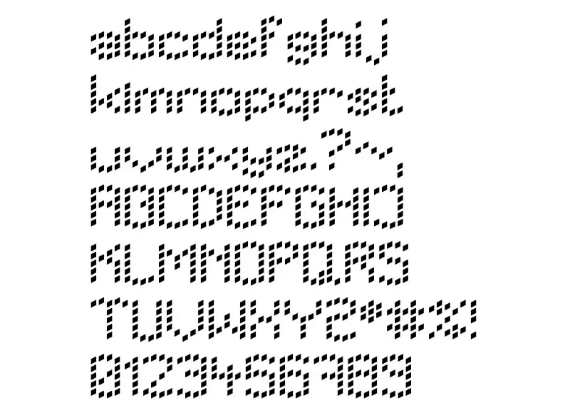 LL Dot Font in truetype .ttf opentype .otf format free and easy ...