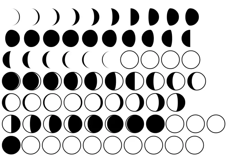 Moon Phases Font in truetype .ttf opentype .otf format free and easy ...