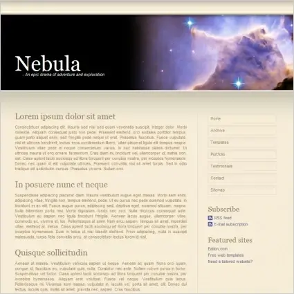 Nebula Dog Template Web templates in .html .css .js format free and ...