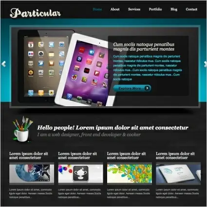 Photo portfolio template Web templates in .html .css .js format free ...