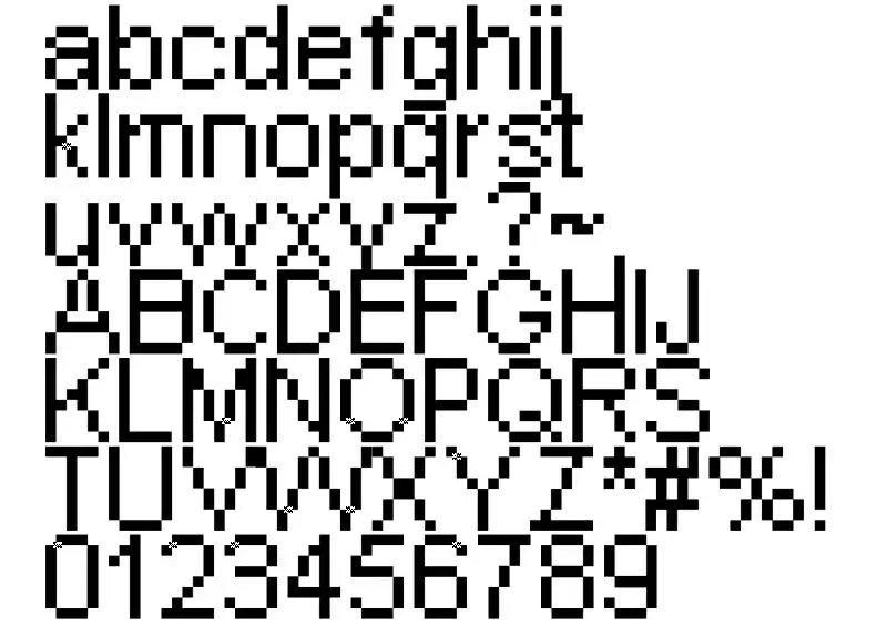 Pixel Arial 11 Font in truetype .ttf opentype .otf format free and easy ...