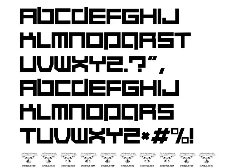 Forced Square Font in truetype .ttf opentype .otf format free and easy ...