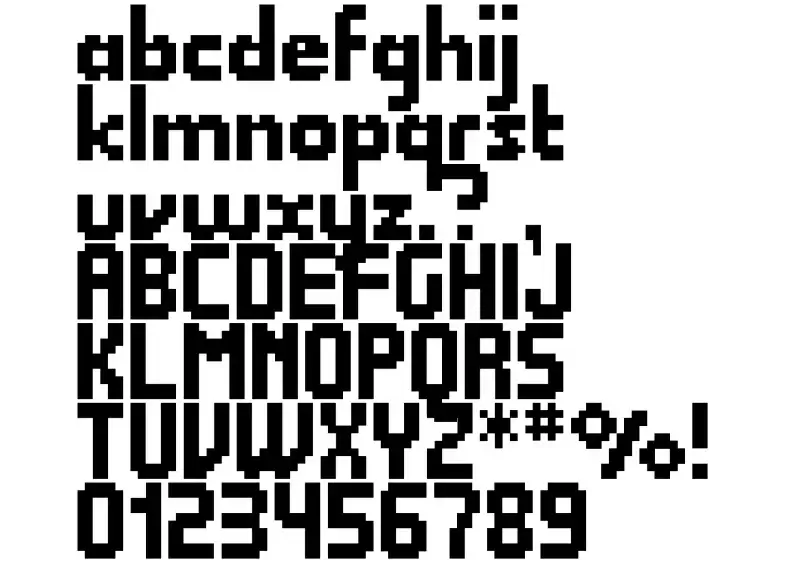New Super Mario Font U Font in truetype .ttf opentype .otf format free ...