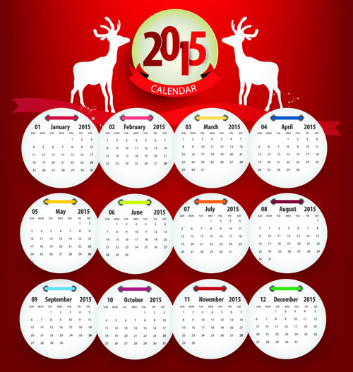 Calender cards vectors newest