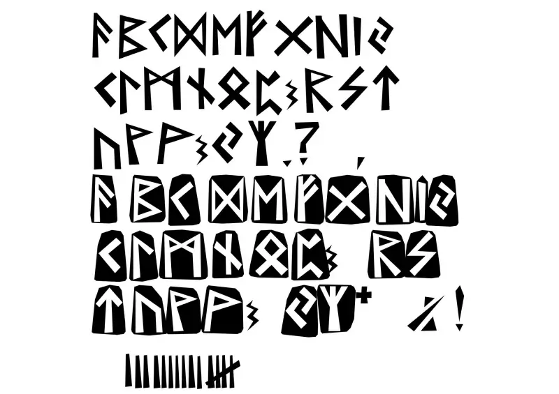Viking Runes Shields Font in truetype .ttf opentype .otf format free ...