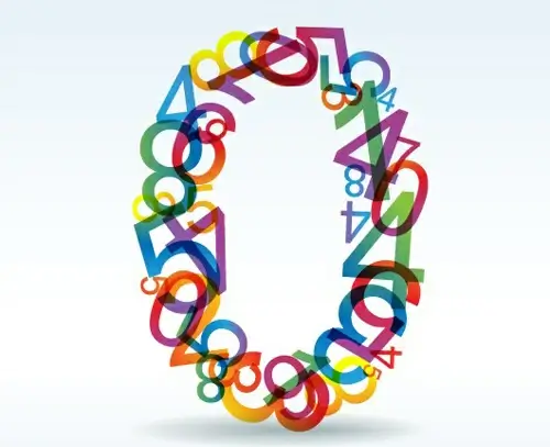 Set of rainbow numbers elements vector Vectors graphic art designs in ...