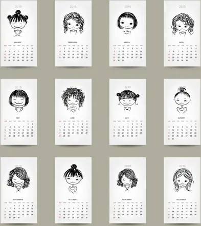 Calendar card vector vectors newest
