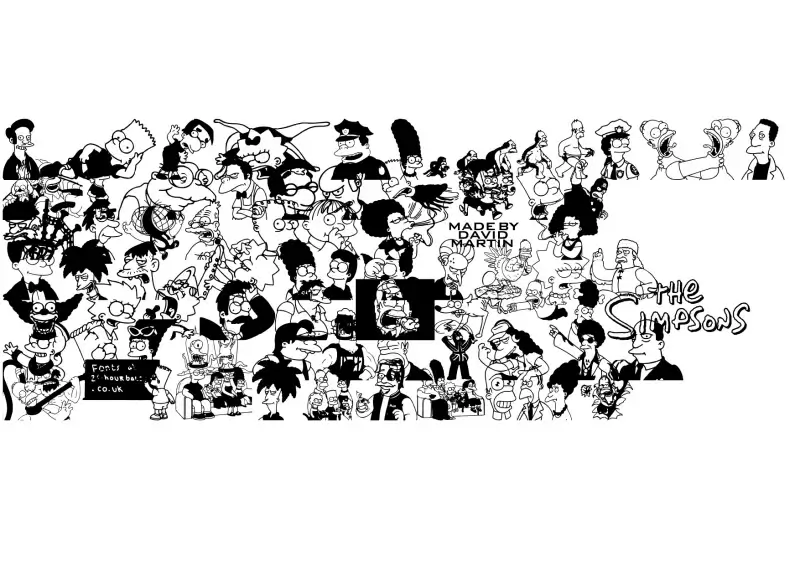 Homer Simpson Font in truetype .ttf opentype .otf format free and easy ...