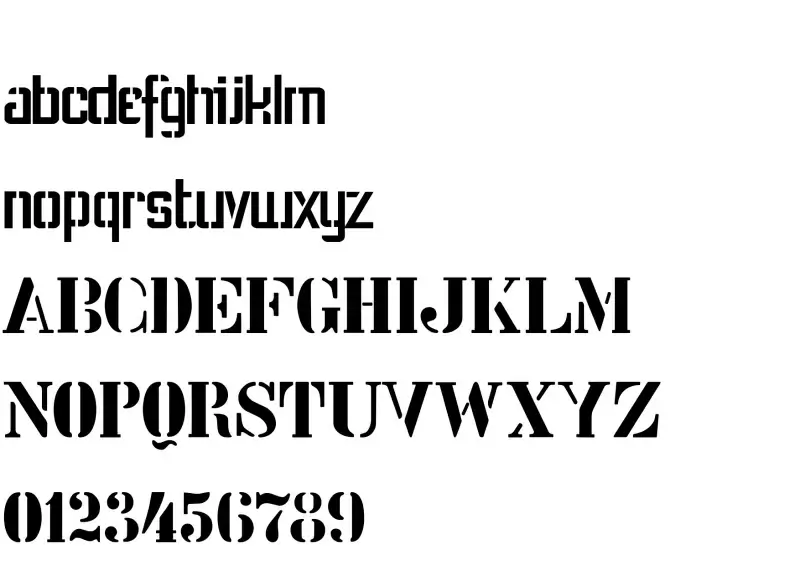 Stencil Intellecta Font in truetype .ttf opentype .otf format free and ...