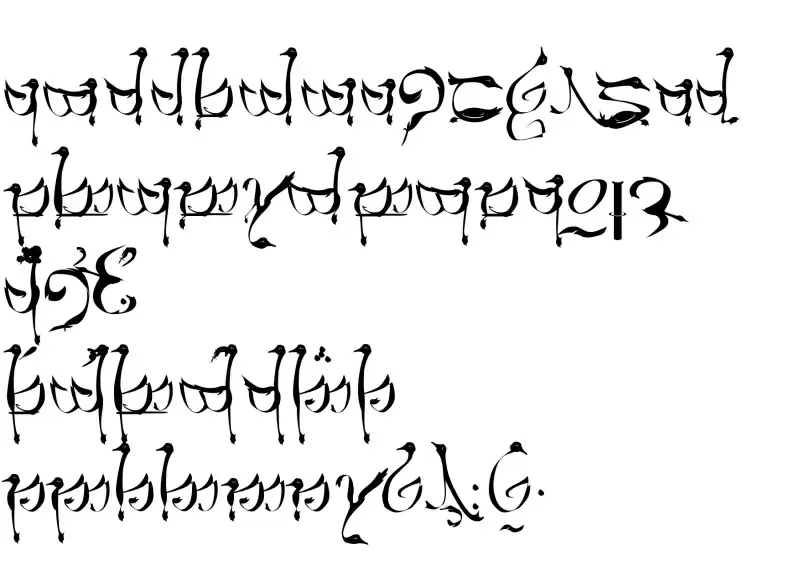 Tengwar Annatar Font in truetype .ttf opentype .otf format free and ...