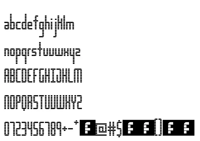 LED LCD 123 Font in truetype .ttf opentype .otf format free and easy ...