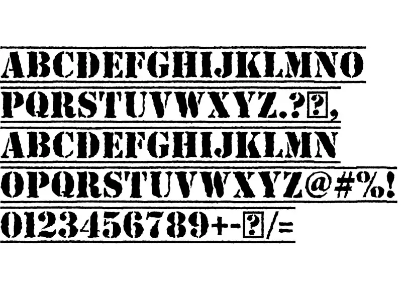 Secrets Stencil Font in truetype .ttf opentype .otf format free and ...