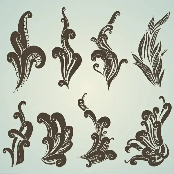 Leaves with lines vectors newest