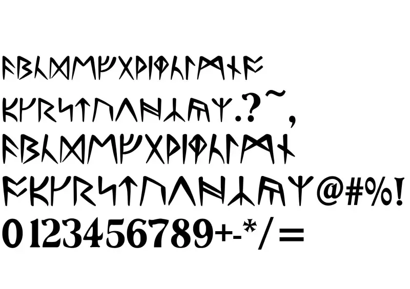 Pauls Real Celtic Rune Font in truetype .ttf opentype .otf format free ...