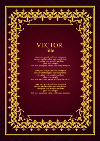 Vintage luxury frame design vector set Vectors graphic art designs in ...