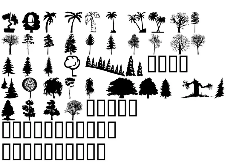 Tree Like Font in truetype .ttf opentype .otf format free and easy ...