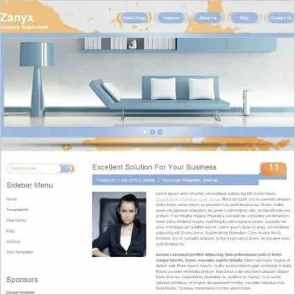 Orange Template Web templates in .html .css .js format free and easy ...