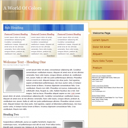 A World Of Colors Template Free website templates in css, html, js ...