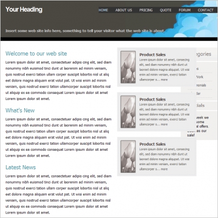 Clouds Template Free website templates in css, html, js format for free ...