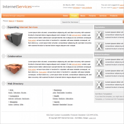 Internet Services v2 Template Free website templates in css, html, js ...