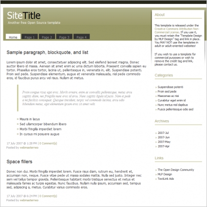 Khaki Template Free website templates in css, html, js format for free ...