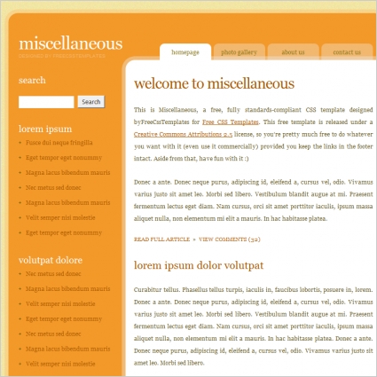 Miscellaneous Free website templates in css, html, js format for free ...