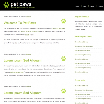 Pet paws Free website templates in css, html, js format for free ...