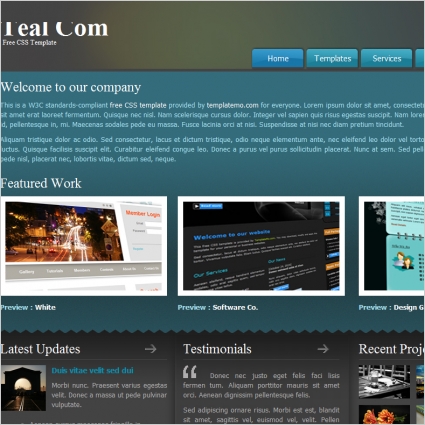 teal Free website templates in css, html, js format for free download ...