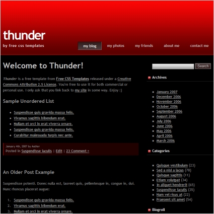 Thunder Free website templates in css, html, js format for free ...